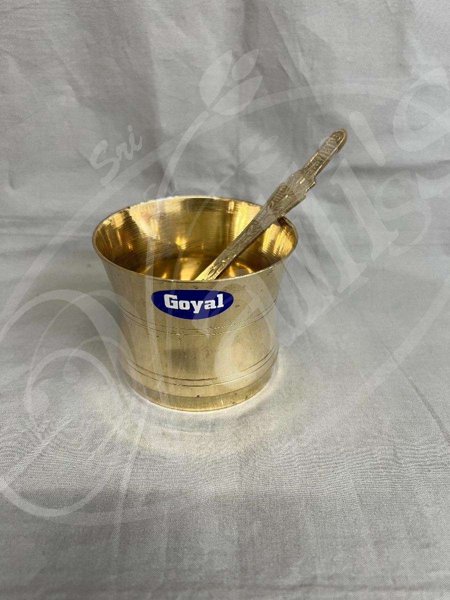 HP0026 Brass Pancha Patra With Uddharani - Vallis UK